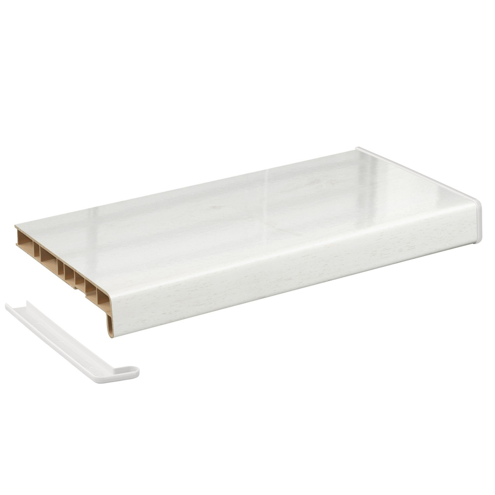 Подоконник Кристаллит Белый дуб глянцевый 1000 мм*400 мм - купить по выгодной цене в интернет ...