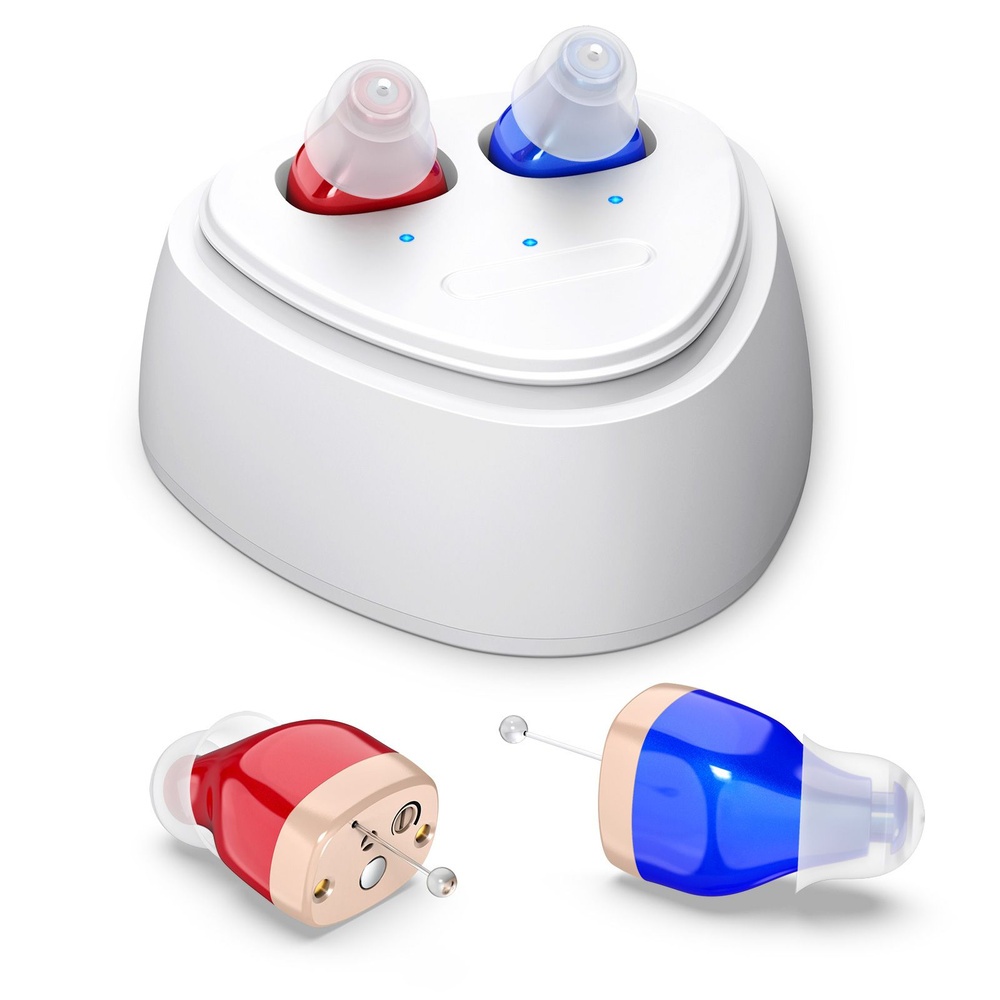 Скрытый слуховой аппарат, мини-перезаряжаемый звуковой усилитель ...