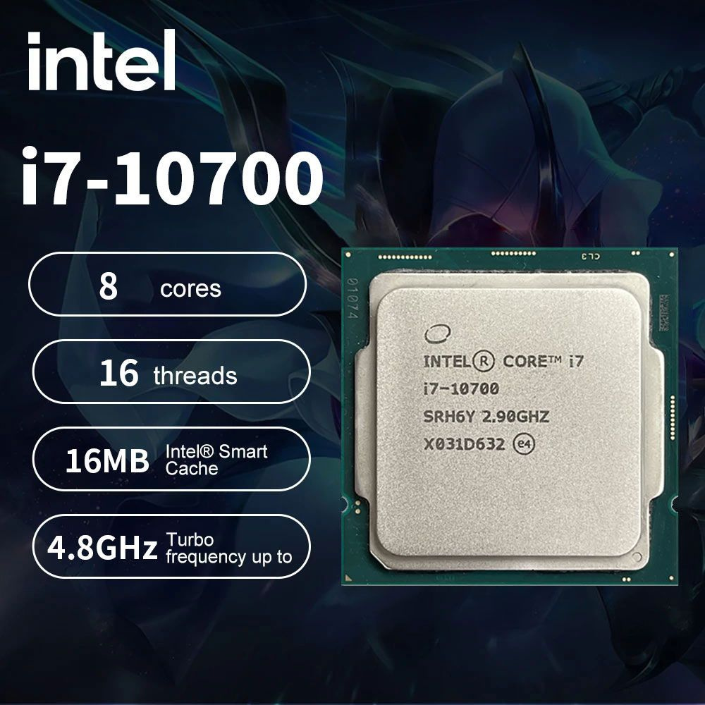 Процессор Intel Core i7 10-го поколения, OEM (без кулера), 8 яд., 2.9 ...