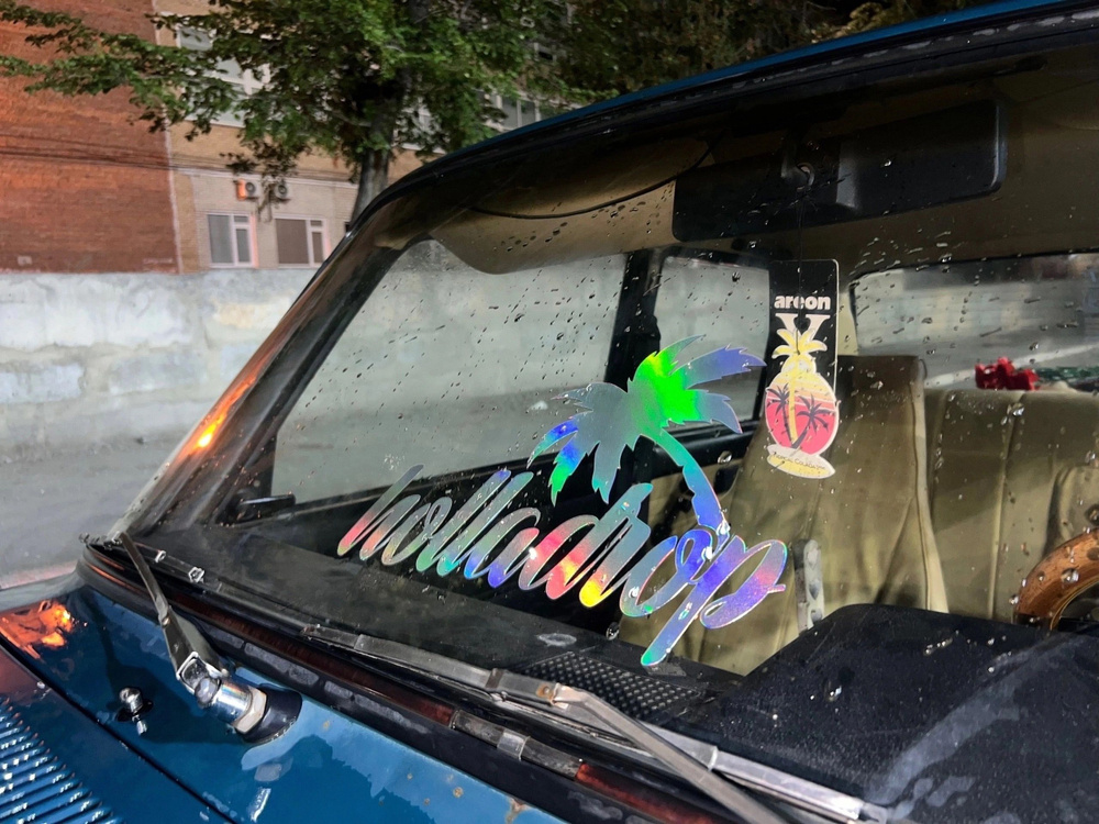 Наклейка holladrop / Голограмма большая на ветровое стекло - купить по ...