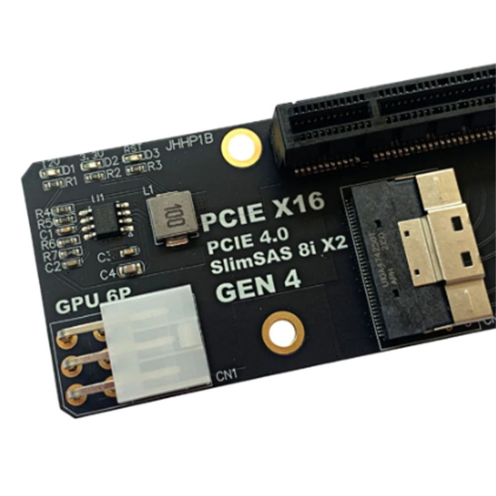 2-портовая плата Gen4 SlimSAS 8I X2 - PCIE 4.0 X16, слот-адаптер для ...