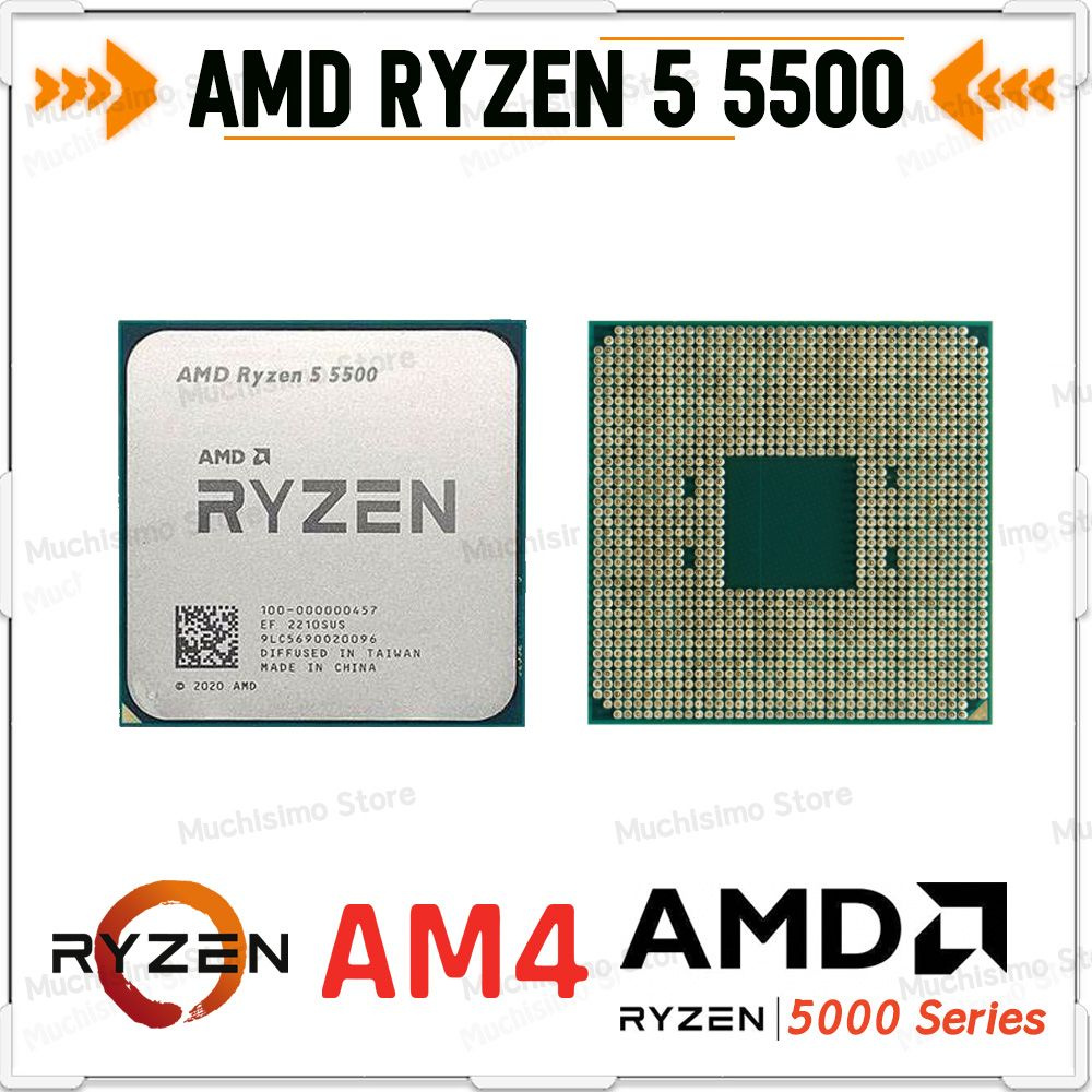 Процессор AMD AMDR55500CPU Ryzen 5, OEM (без кулера), 6 яд., 3.6 ГГц ...
