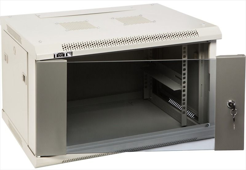 Шкаф коммутационный Lanmaster (TWT-CBWPG-12U-6X6-GY) настенный 12U ...