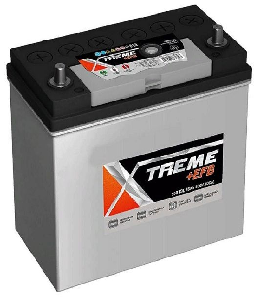 Аккумулятор автомобильный Xtreme EFB 50B19L 45 А/ч 390 А обр. пол. Азия ...