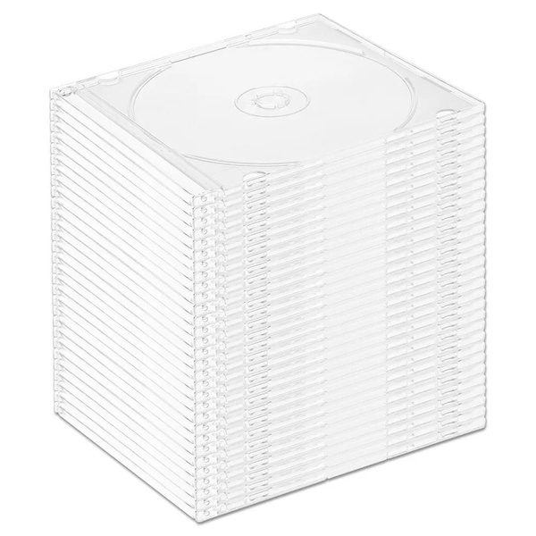 Бокс для CD диска Slim 5 мм, прозрачный, 30 штук CD Slim Box Clear на 1 ...