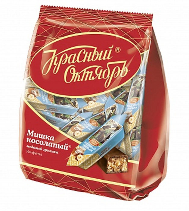 Конфеты Красный Октябрь Мишка Косолапый Медовый грильяж 200 г купить