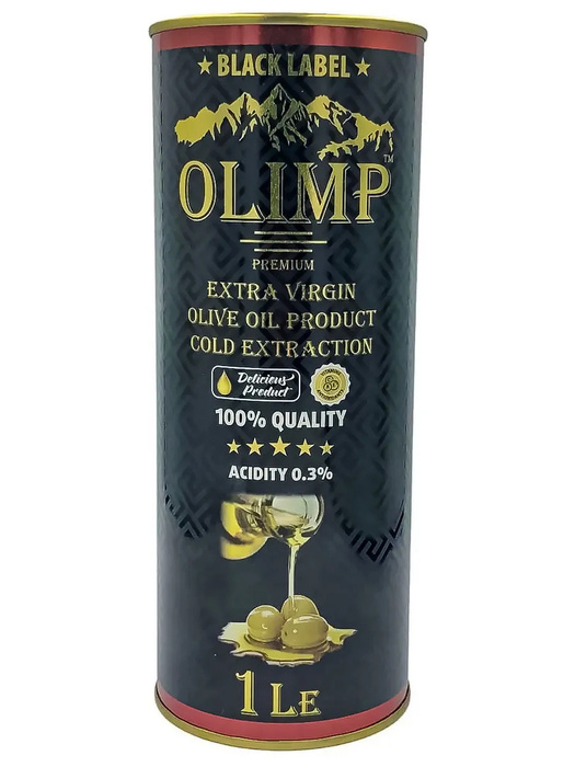 Масло Оливковое OLIMP BLACK LABEL Extra Virgin Cold Extraction, 1л ...