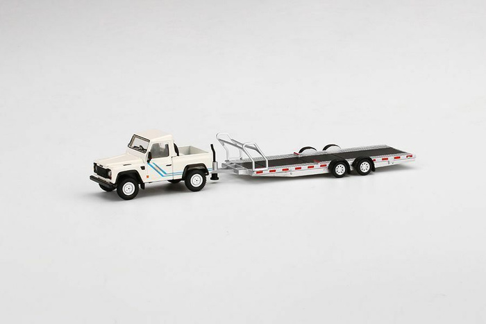 Модель коллекционная Mini GT 1:64 Land Rover Defender + Car Hauler ...