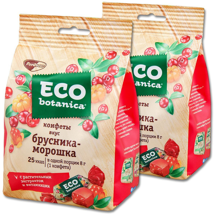Желейные конфеты ECO-botanica брусника-морошка, 200 г, 2 уп. - купить с ...
