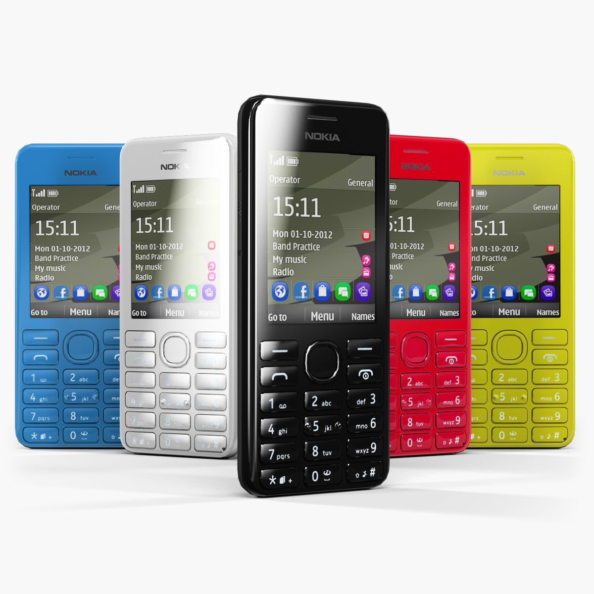 Мобильный телефон Nokia 206 Dual SIM, Русская клавиатура, 2,4"экран ...