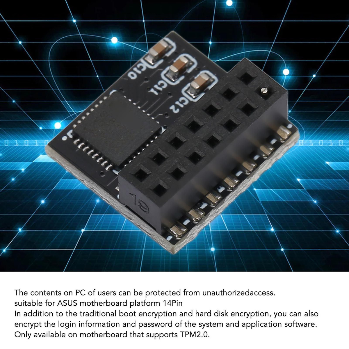 TPM 2.0 Модуль, Высокая безопасность, для материнских плат ASUS купить ...