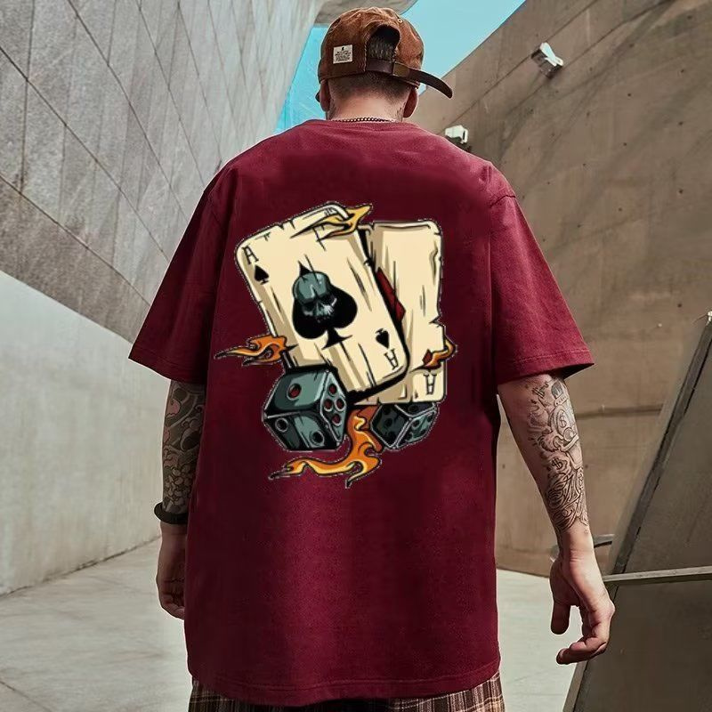 Футболка Мужской SYJWY желтый Короткий, размер 46 Лавсан Логотип прямой Бахрома, Воротник ...