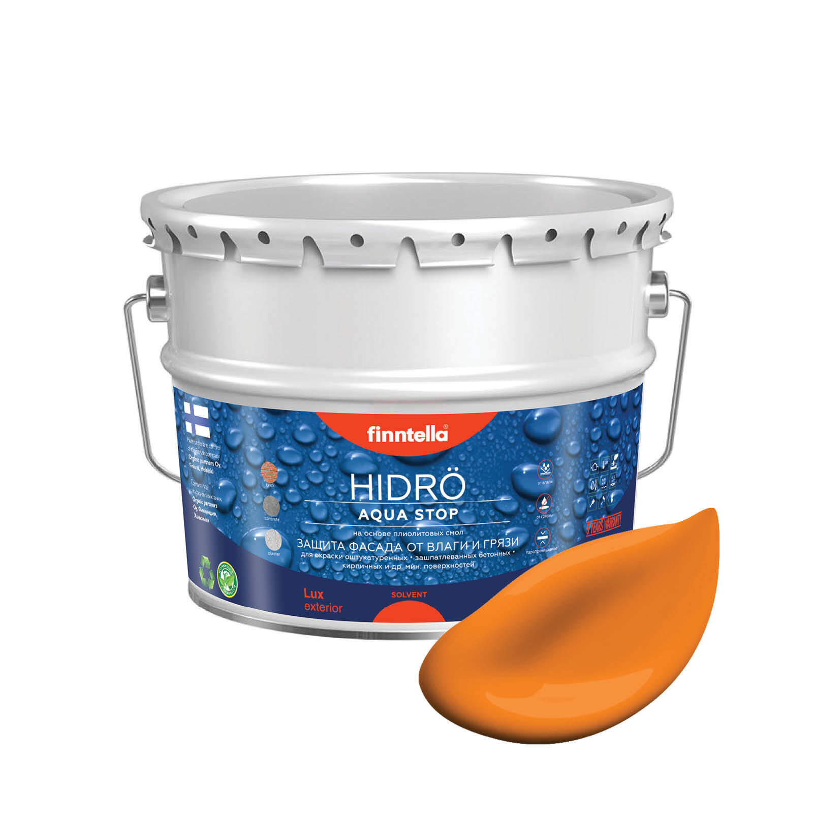 Краска фасадная для наружных работ HIDRO с эффектом лотоса. Цвет ...