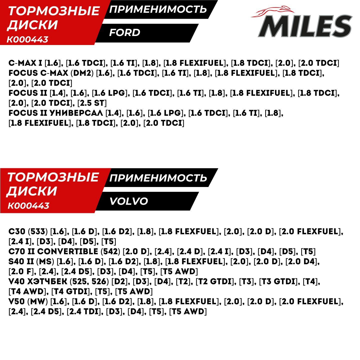 Тормозные диски Форд Фокус 2 Передние 2 шт. Комплект Ford Focus 04 ...