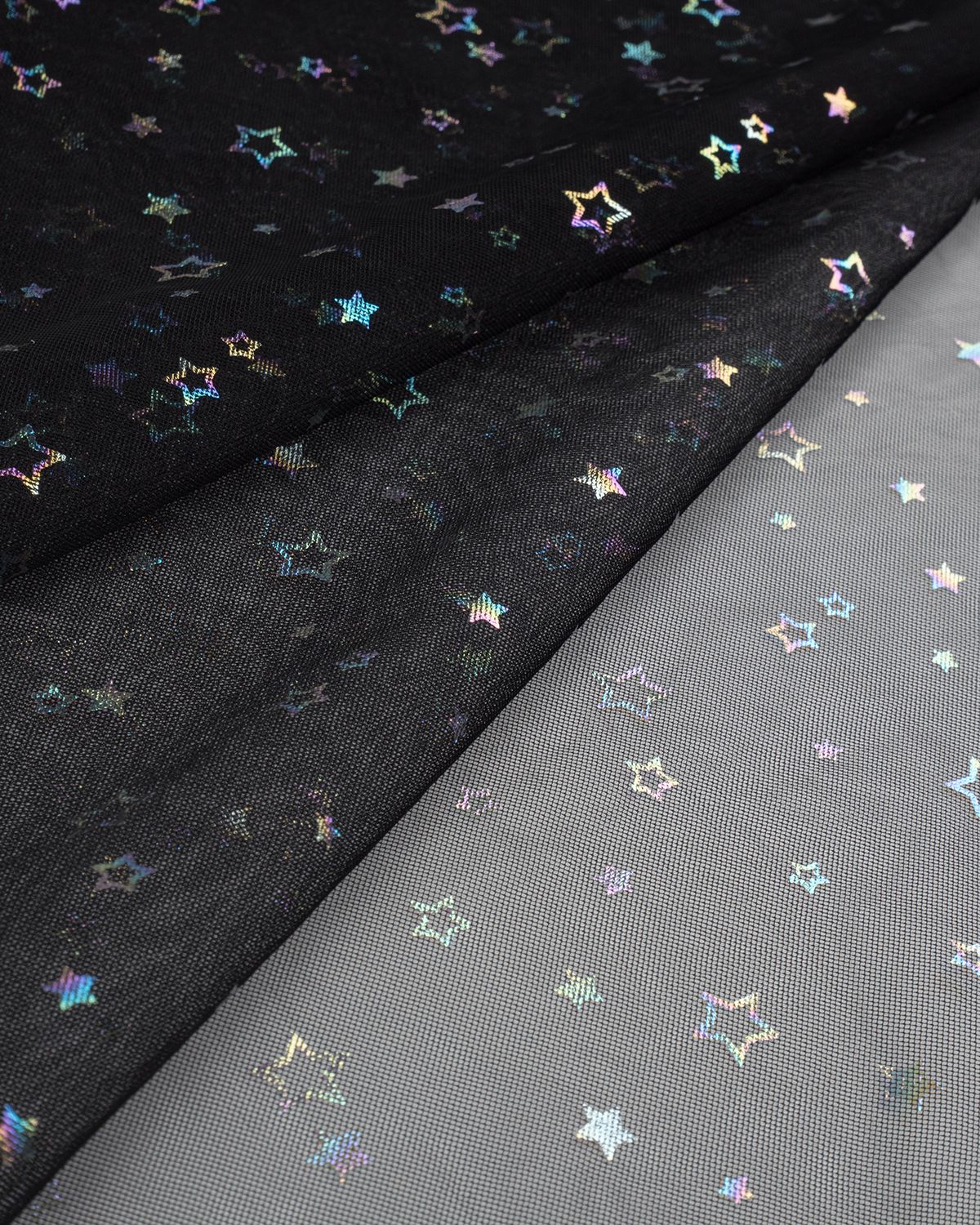 Ткань для шитья и рукоделия Декоративная сетка Звезды, отрез ткани 3 м ...