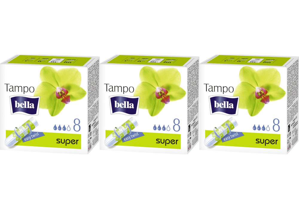 Тампоны Bella Premium Comfort Super, 8 шт, комплект: 3 упаковки ...