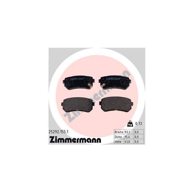 Колодки тормозные Zimmermann 252921551 - купить по низким ценам в ...