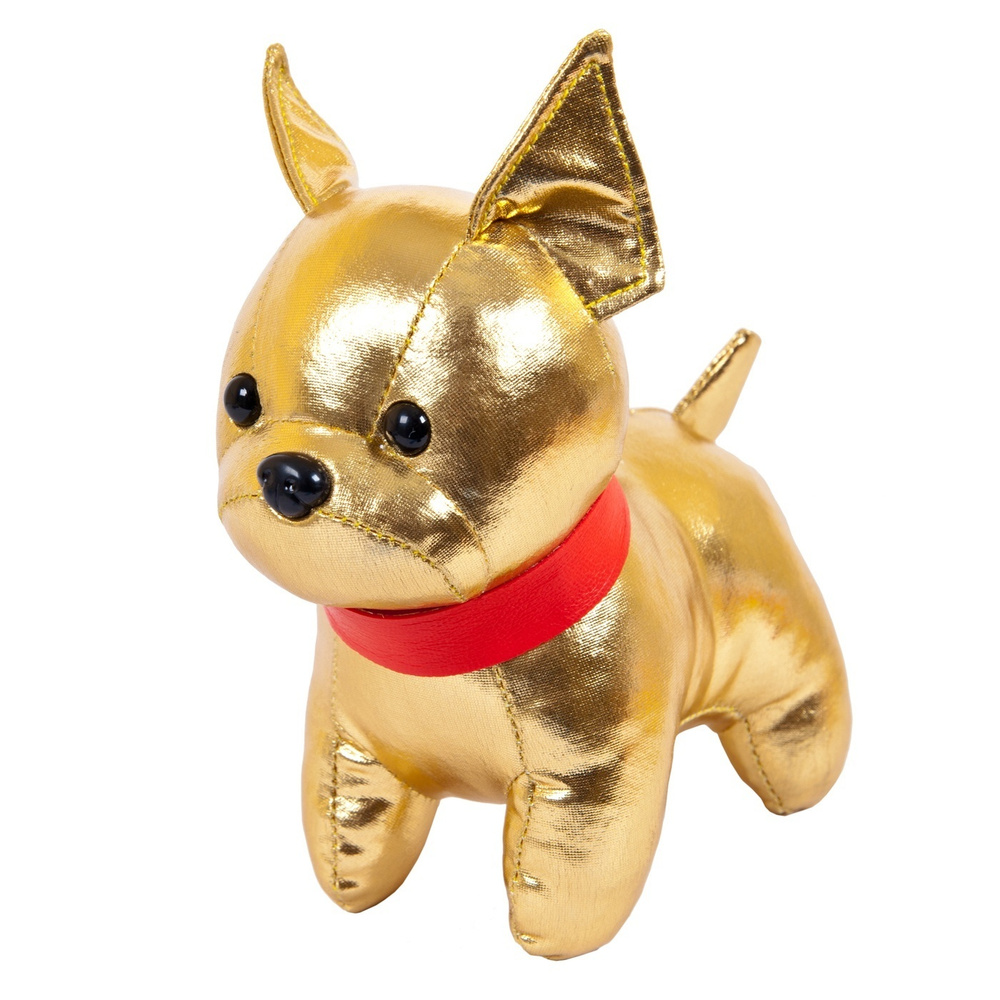 Мягкая игрушка Abtoys Металлик Собака Французский Бульдог золотистый