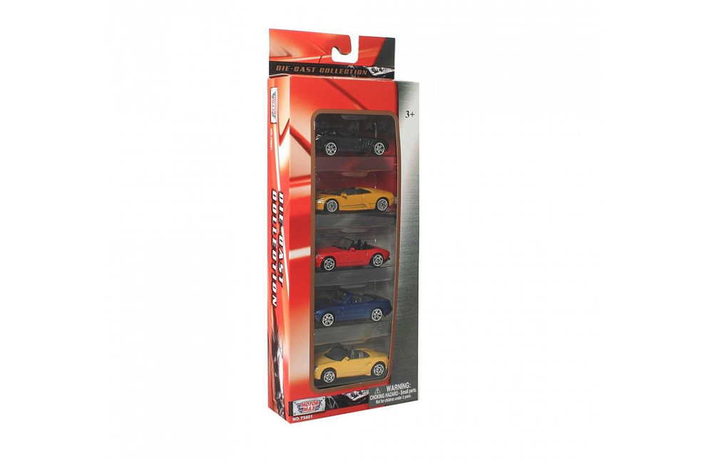 Набор моделей лицензионных машинок MotorMax, 1:64, 7.6 см, 5 штук 75601 ...