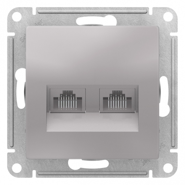 SE Atlas Design Алюминий Розетка двойная компьютерная RJ-45 RJ-45 ...