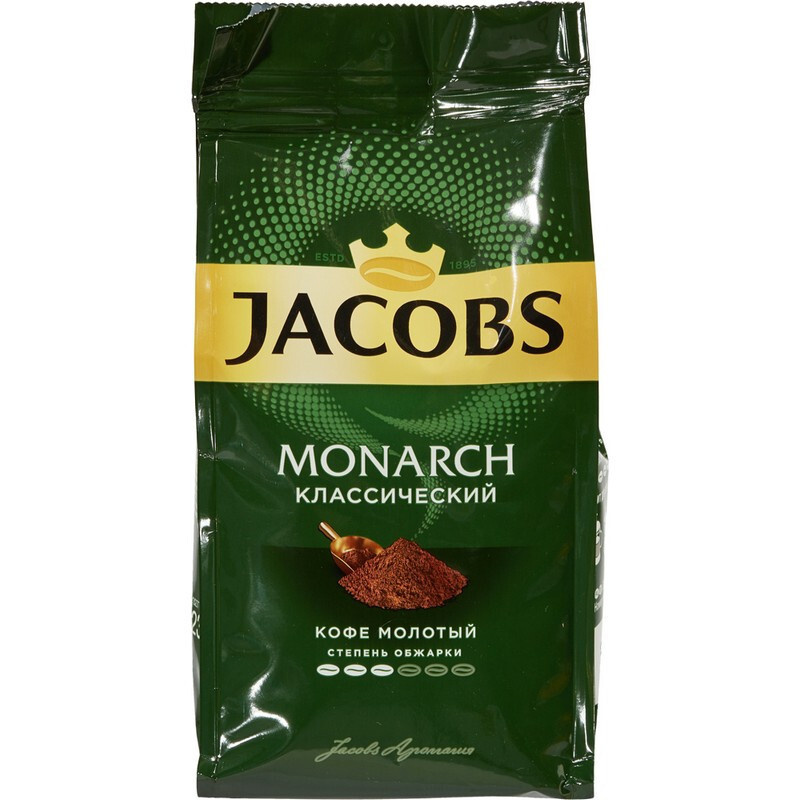 Кофе Jacobs Monarch молотый 230 грамм, пакет - купить с доставкой по ...