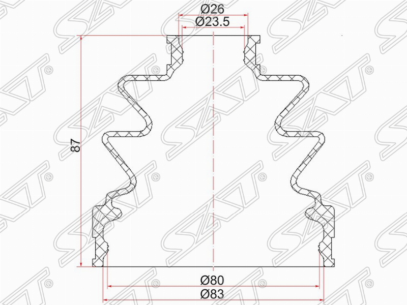 Пыльник шруса MITSUBISHI PAJERO SPORT KH# 08-/TOYO C1054 SAT - SAT арт ...