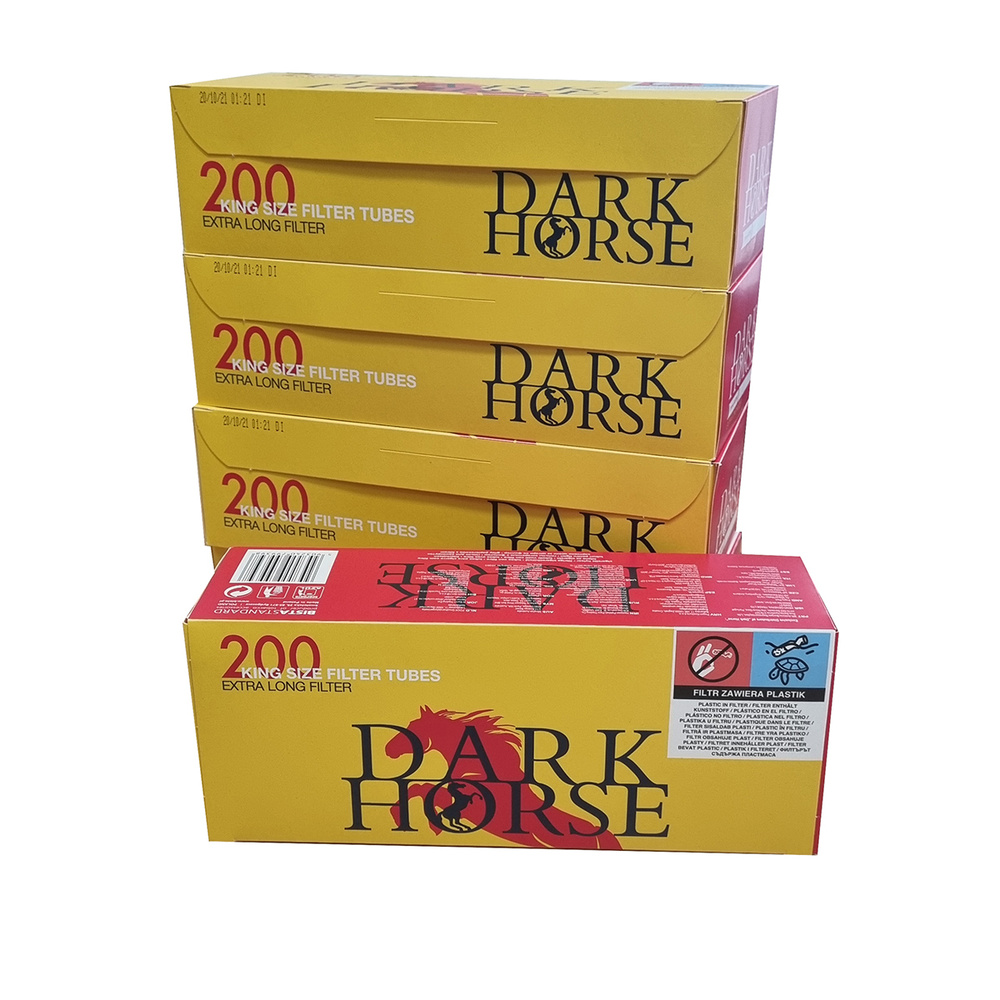 Комплект гильзы для сигарет "Dark Horse" Extra Long Filter 5х200шт ...