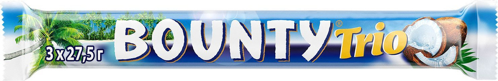 Шоколадный батончик Bounty Trio, 82,5 г - купить с доставкой по ...