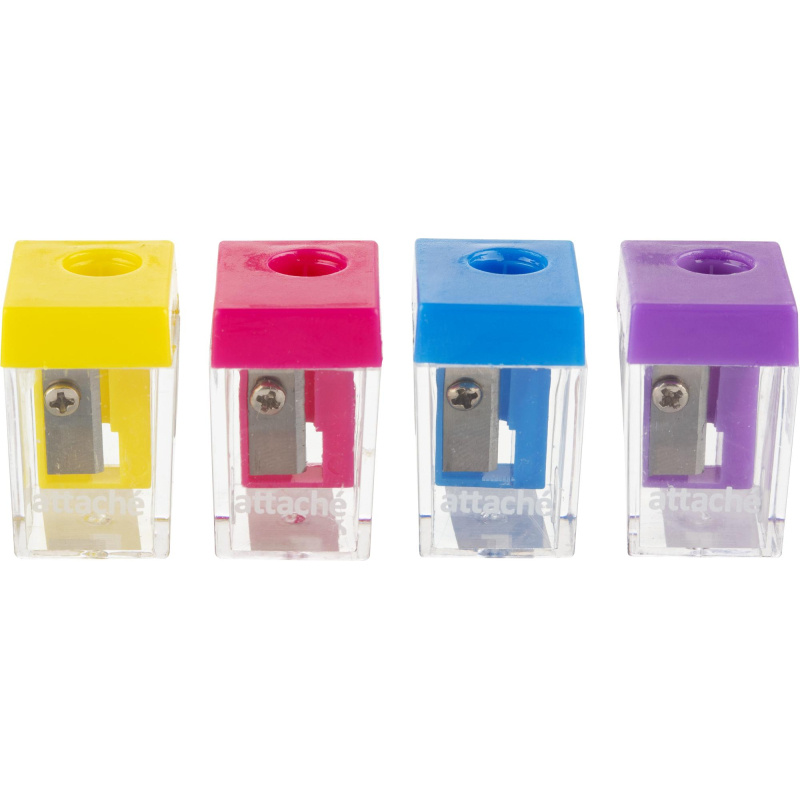 Точилка Attache Economy на 1 отв, прямоугольн.,c прозр.контейнером, - купить с доставкой по ...