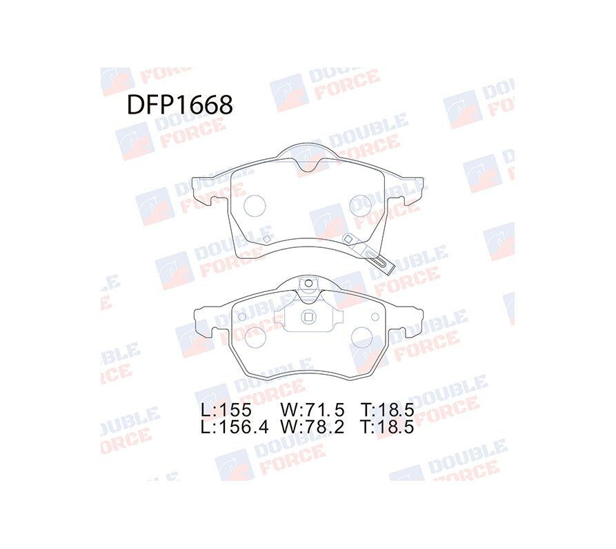 Колодки тормозные Double Force DFP1668 Любая ось - купить по низким ...