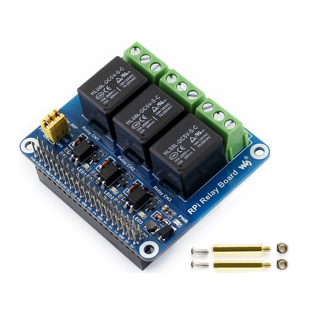 5V 3-канальный релейный модуль Плата расширения Breakout Shield HAT Kit ...