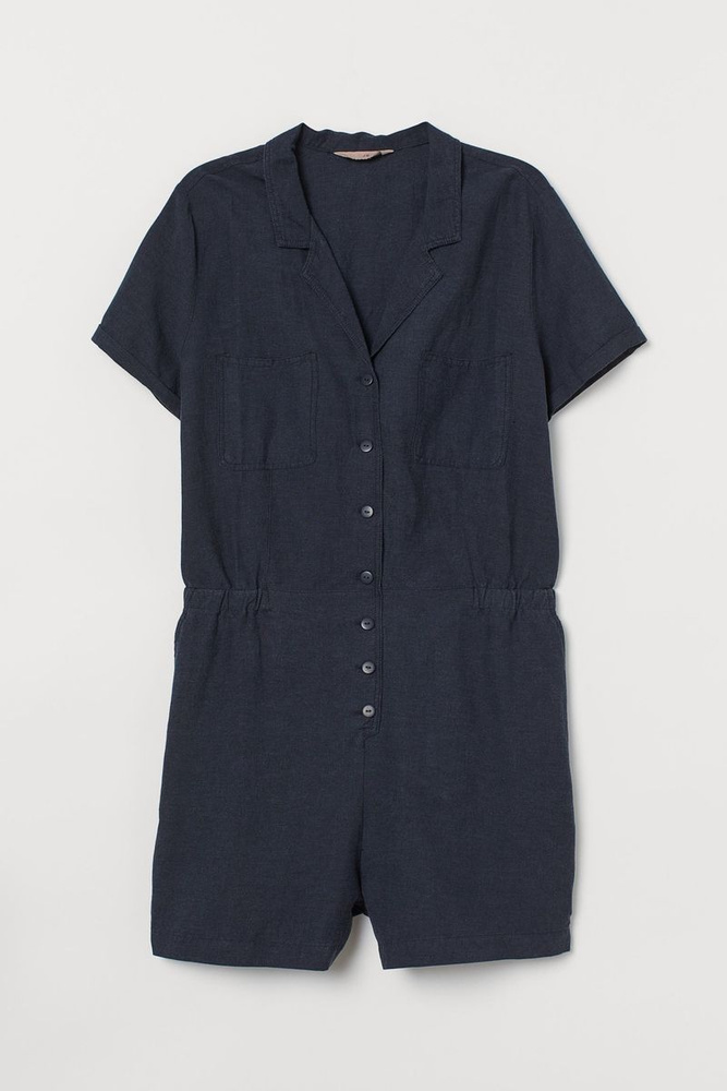 Комбинезон женский H&M, цвет: темно-синий. 794095. Размер XXL (52 ...