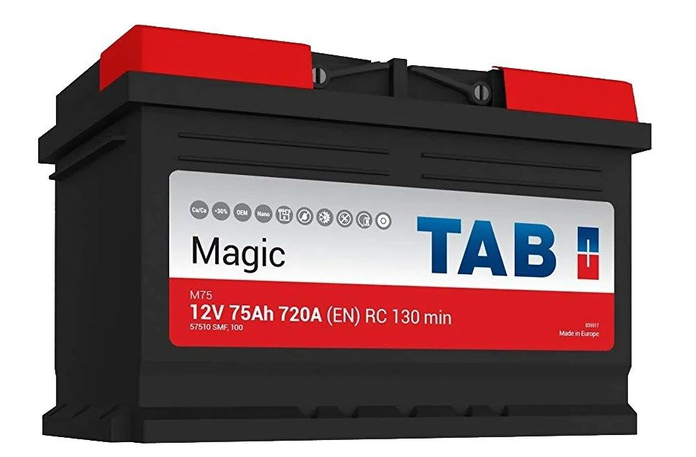 Аккумулятор автомобильный TAB Автомобильный аккумулятор Magic M75 ...