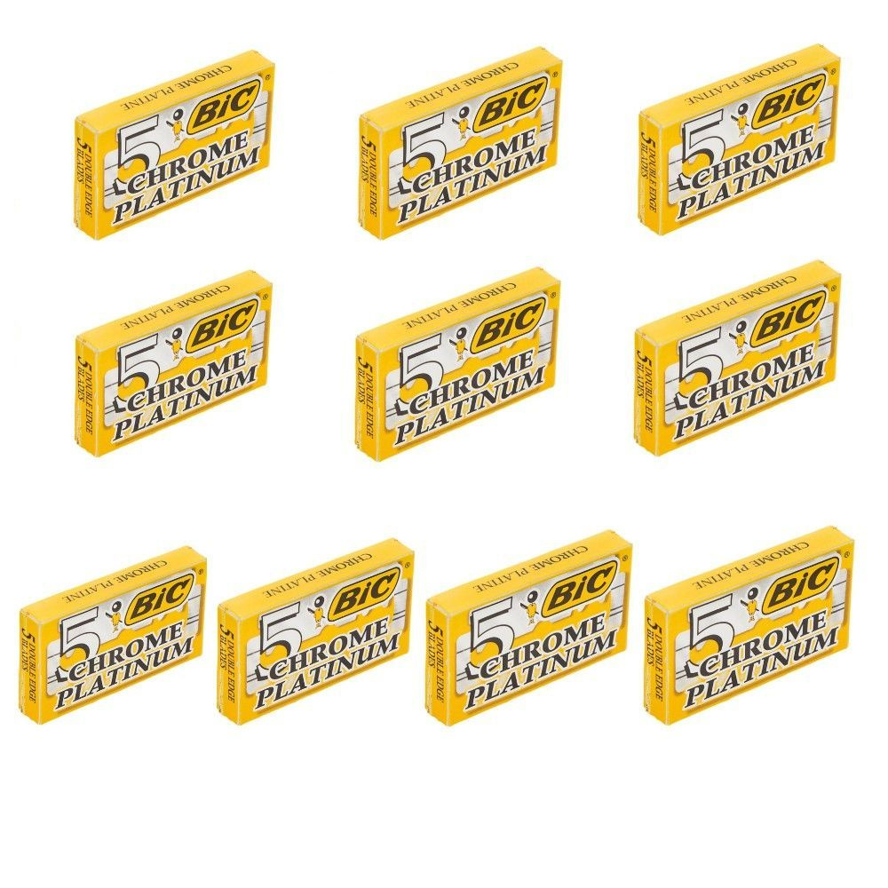 BIC Chrome Platinum двусторонние лезвия для Т-образного станка для ...