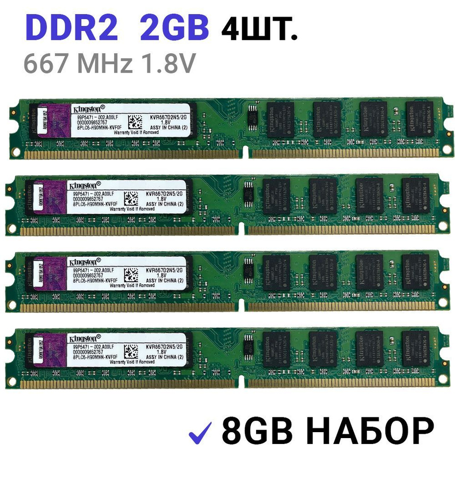 Модуль оперативной памяти Kvr667d2n5 2g 4x2 ГБ Kvr667d2n5 2g купить
