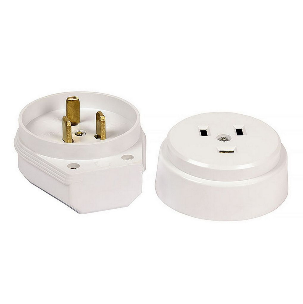 Разъем Smartbuy, для плиты 32А 250В 2P+PE (ОУ) пластиковый (SBE-IS1-250-P), белый купить на OZON ...