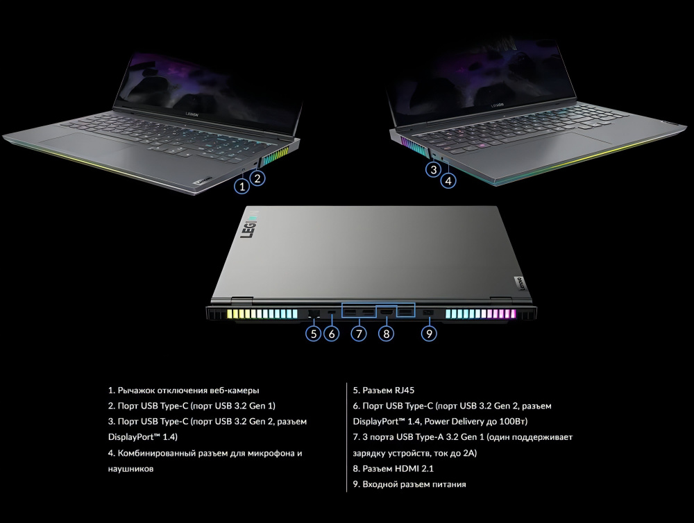 Игровой ноутбук Lenovo Legion R9000K R7 5800H NVIDIA GeForce RTX 3060 ...