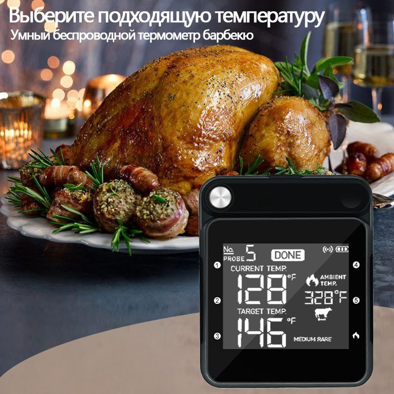 Кулинарный термометр, для духовки, для еды, ABS пластик купить по ...