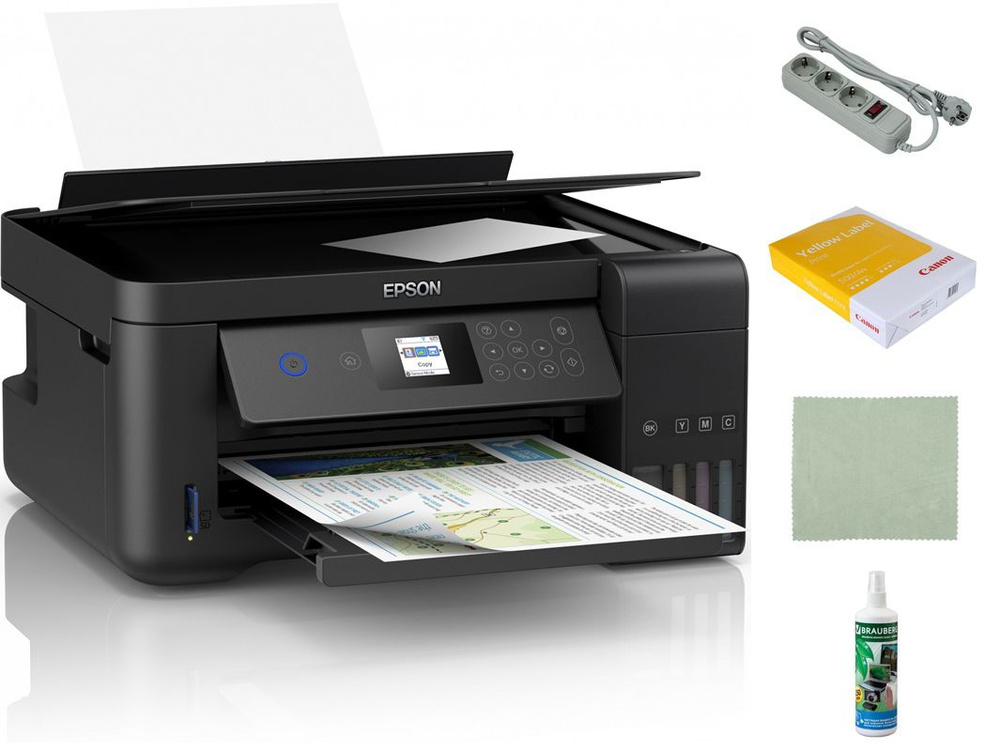 МФУ Epson L4160 C11CG23403 + набор аксессуаров + подарочный сертификат ...