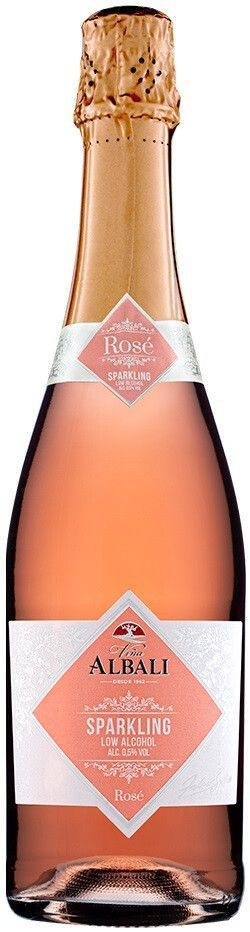 Вино безалкогольное розовое игристое полусухое Vina Albali Sparkling ...