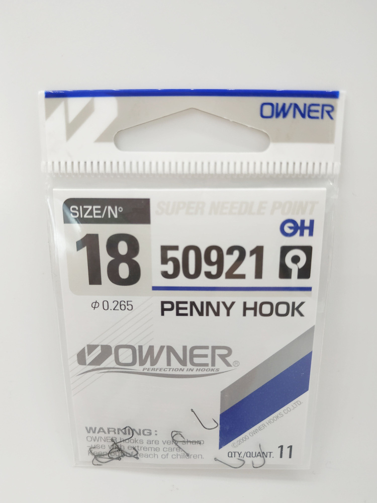 Owner крючок PENNY HOOK №18 11шт/уп 50921 - купить с доставкой по ...