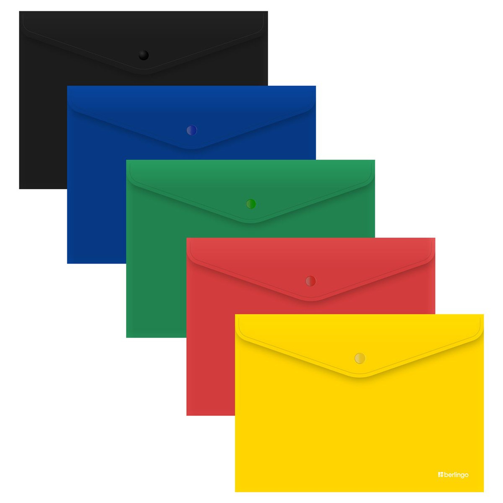 Berlingo Папка-конверт A4 (21 × 29.7 см), 5 шт. купить на OZON по низкой цене (1218537856)
