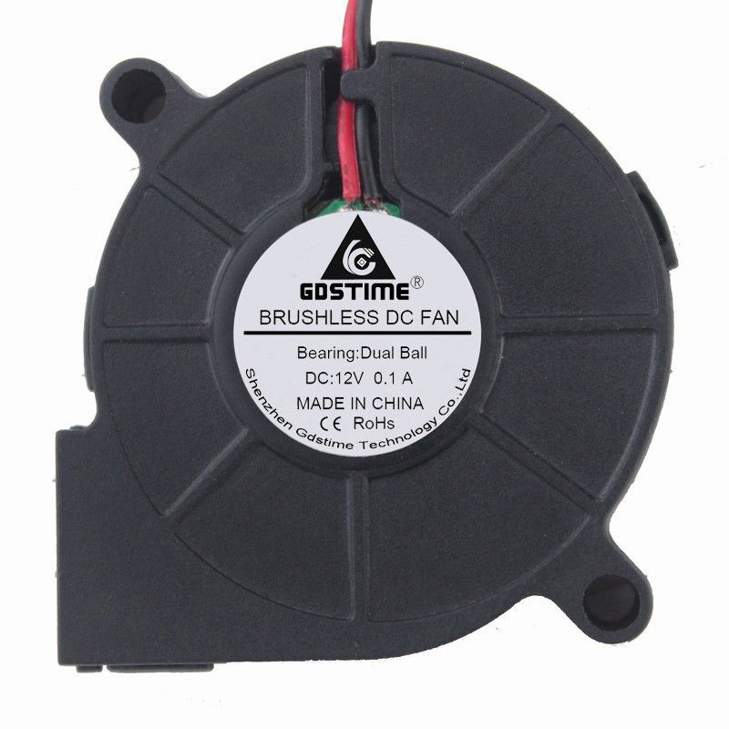 Вентилятор турбинный GDStime 50x50x15мм 12V на подшипниках - купить с ...
