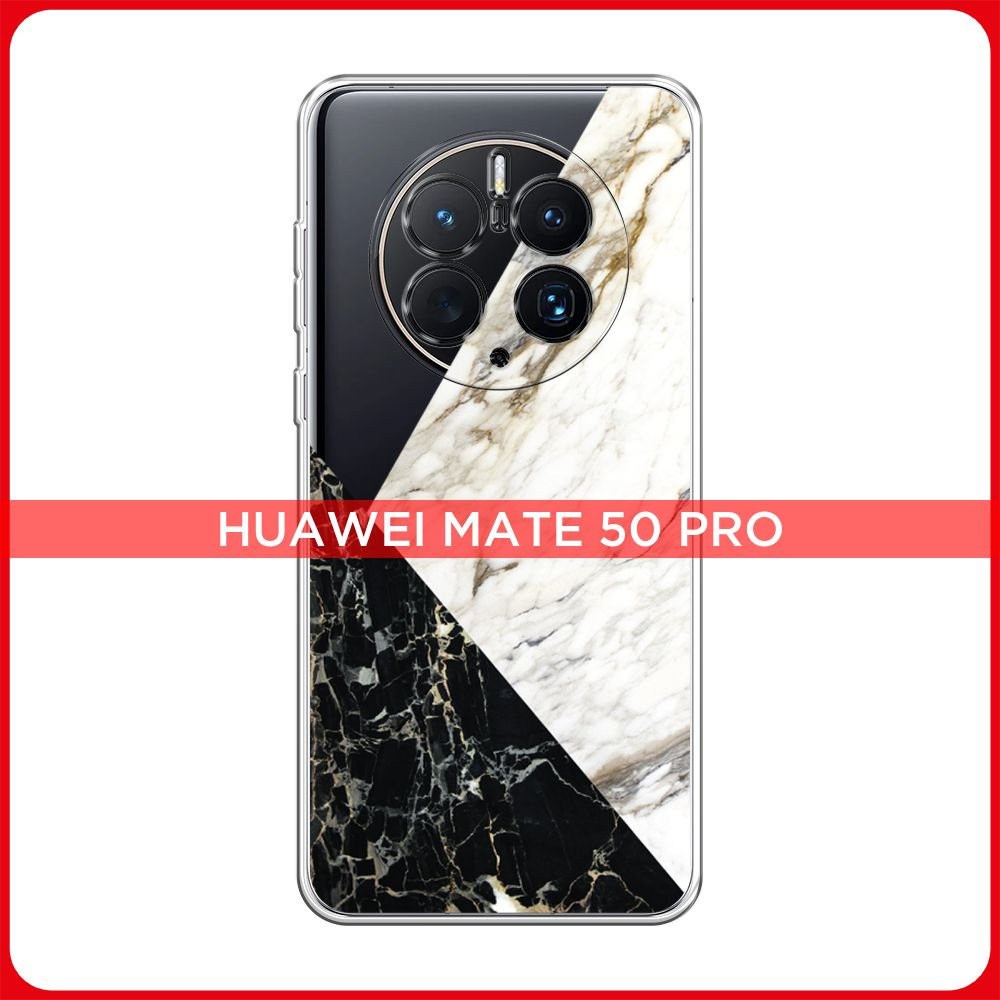 Силиконовый чехол на Huawei Mate 50 Pro / Хуавей Мате 50 Про Черно ...