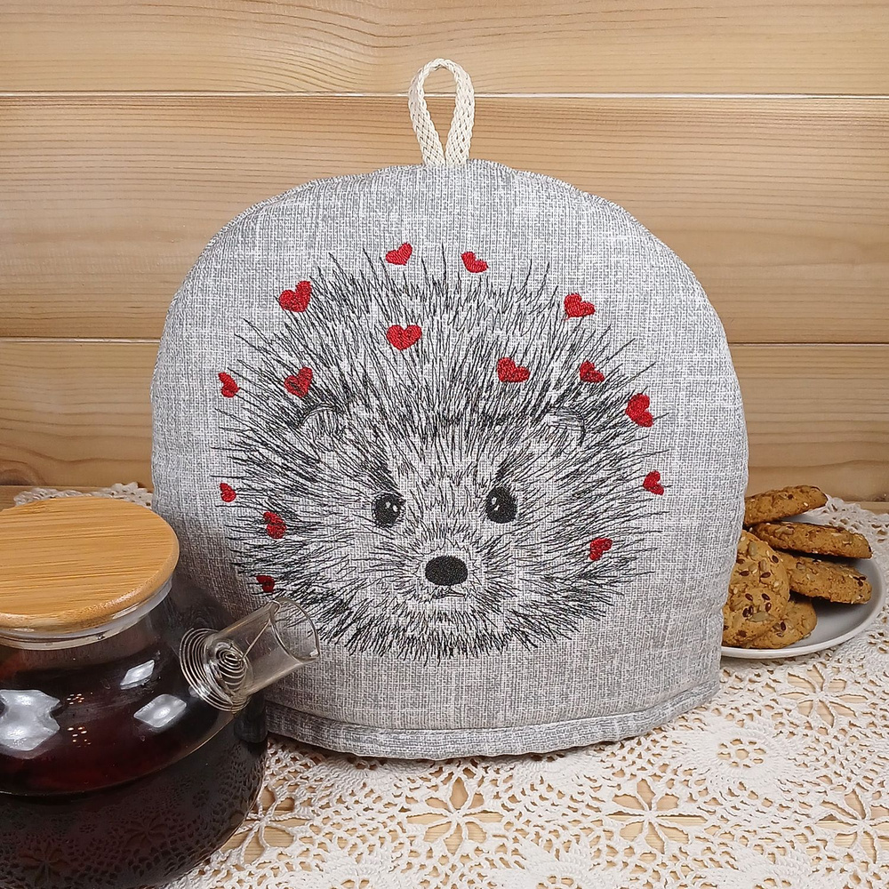 Грелка на чайник, 25x29, 1 шт, серый, Хлопок, Рогожка по низкой цене с доставкой в интернет ...