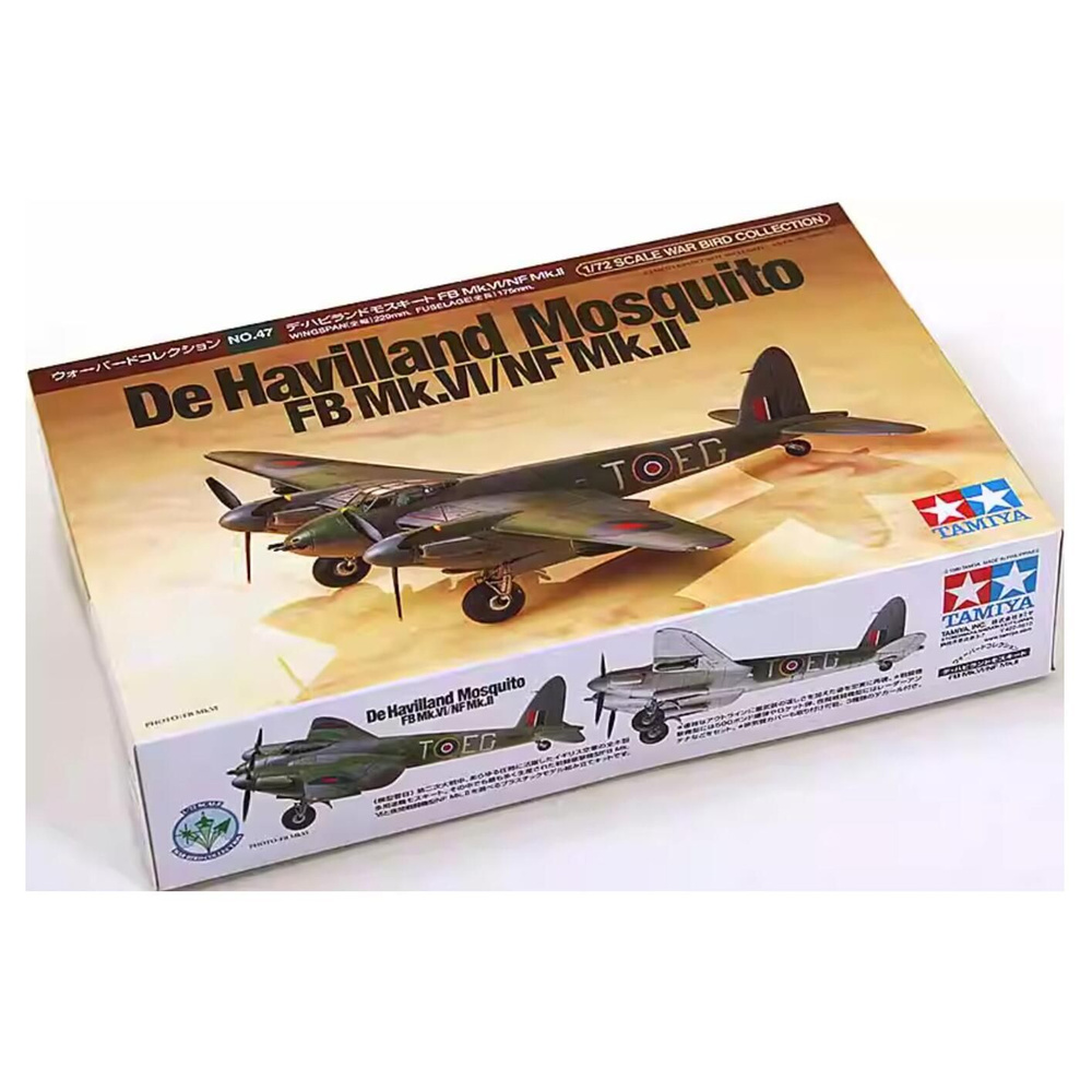 Комплект моделей Tamiya 60747 1/72 De Havilland Mosquito FB Mk.VI/NF Mk ...