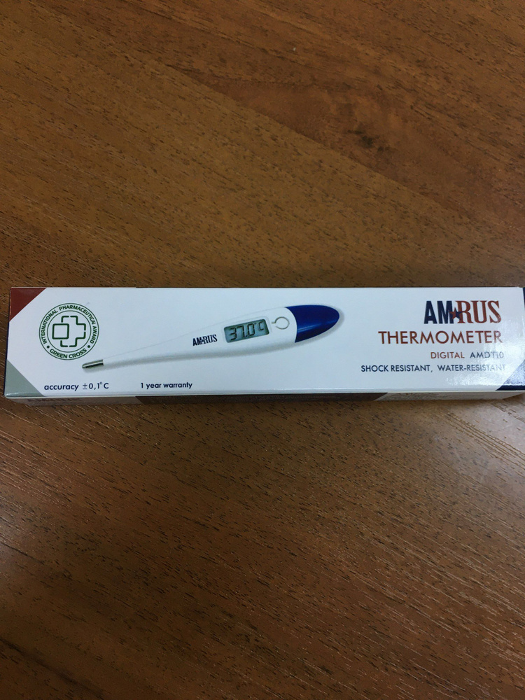 Термометр электронный AMDT-10, влагозащищенный, ударопрочный в футляре Amrus - купить с ...