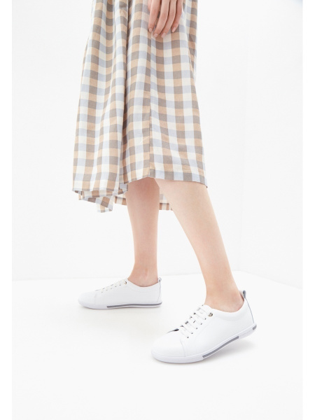 Кеды Женский Milana Натуральная кожа, размер 36 6 Лето Шнурки Россия купить c доставкой на OZON ...