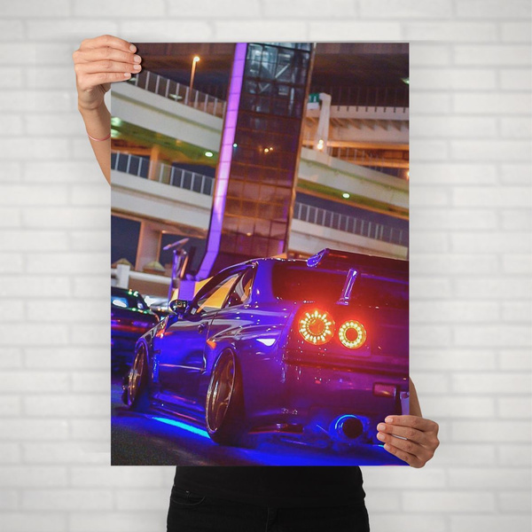 Постер HEAVEN POSTER Дороги, Транспорт Nissan Skyline GT-R R34 3, 84 60 купить c доставкой на ...