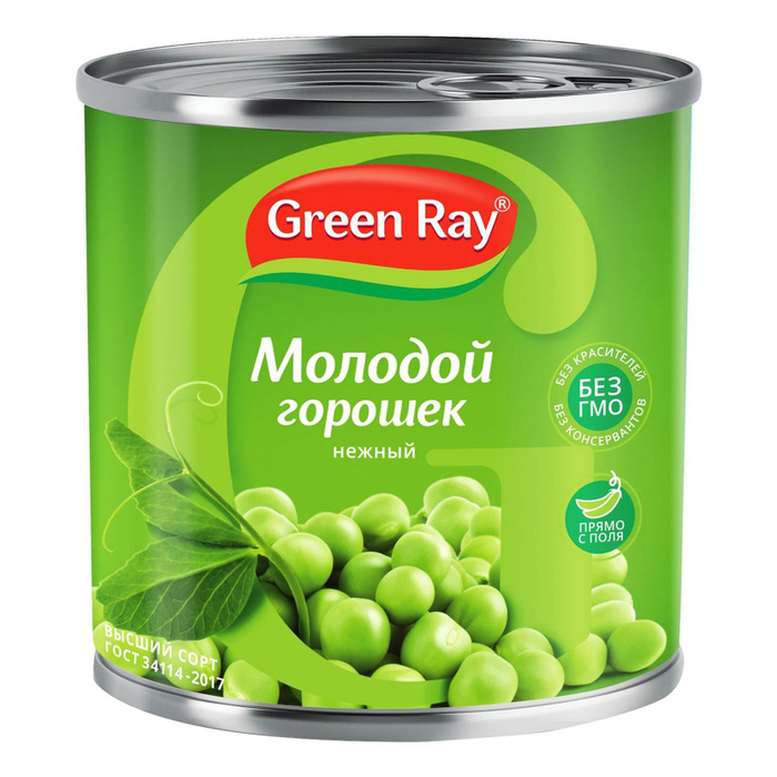 Зеленый горошек Green Ray молодой 400 г - купить с доставкой по ...